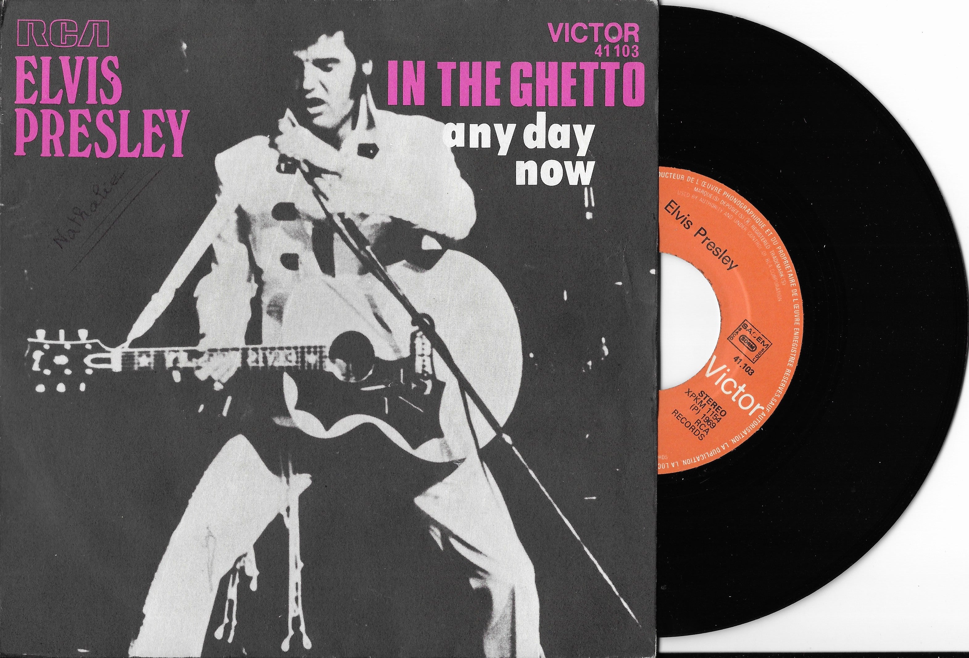 Disque Vinyle 45 tours Occasion - ELVIS PRESLEY - In The Ghetto – digg ...
