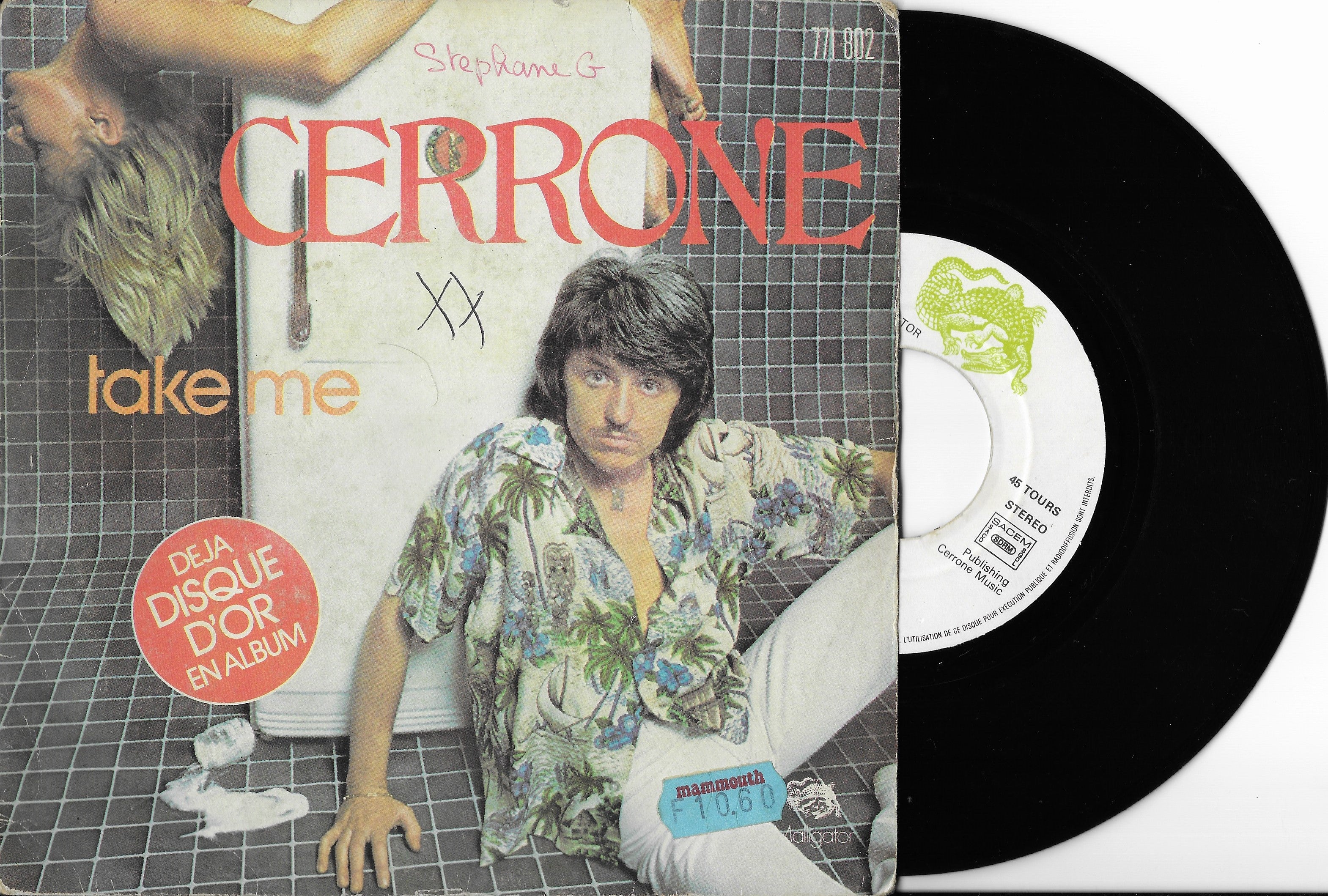 Disque Vinyle 45 tours Occasion - CERRONE - Take Me – digg'O'vinyl