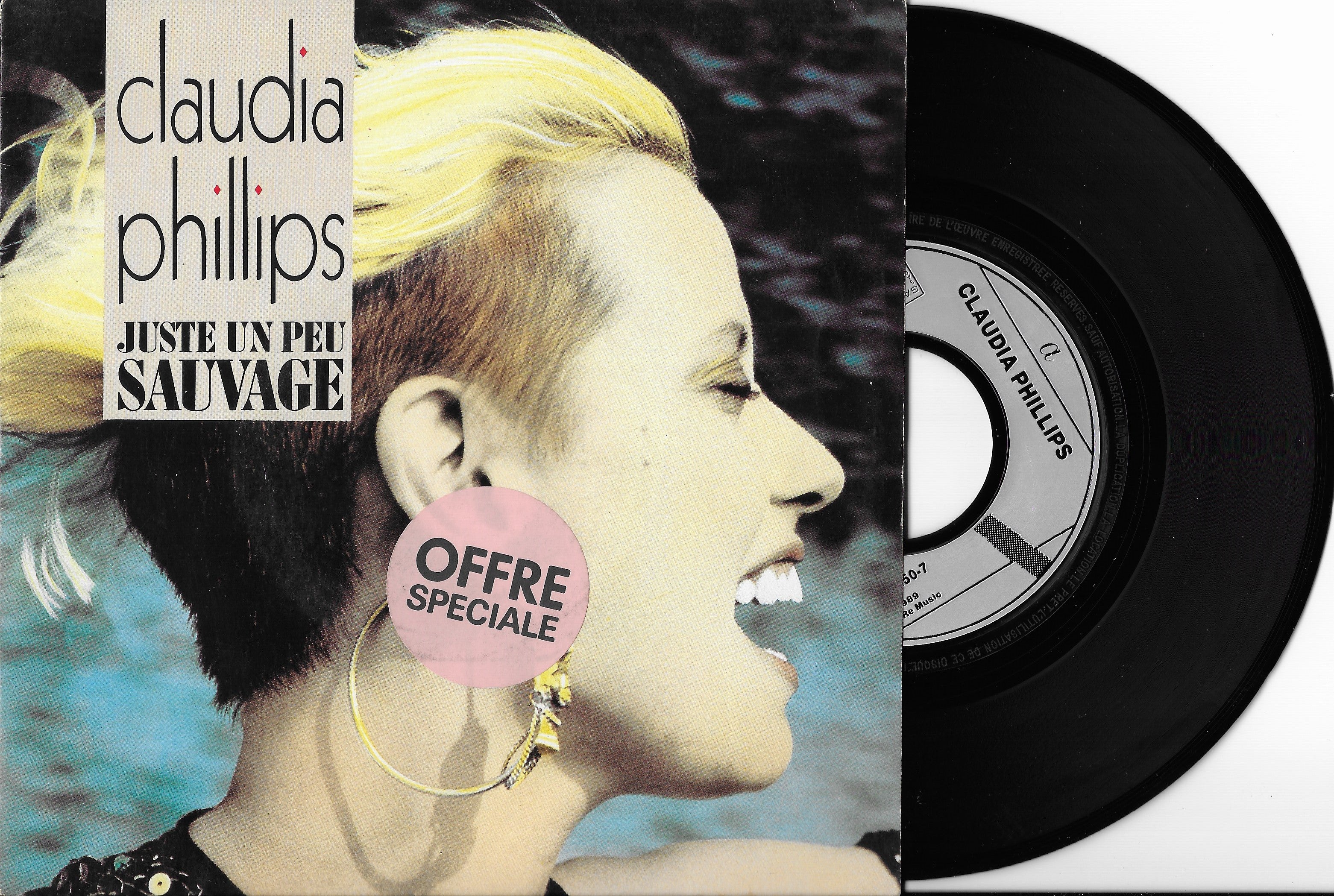 Disque Vinyle 45 tours Occasion - CLAUDIA PHILIPS - Juste Un Peu ...