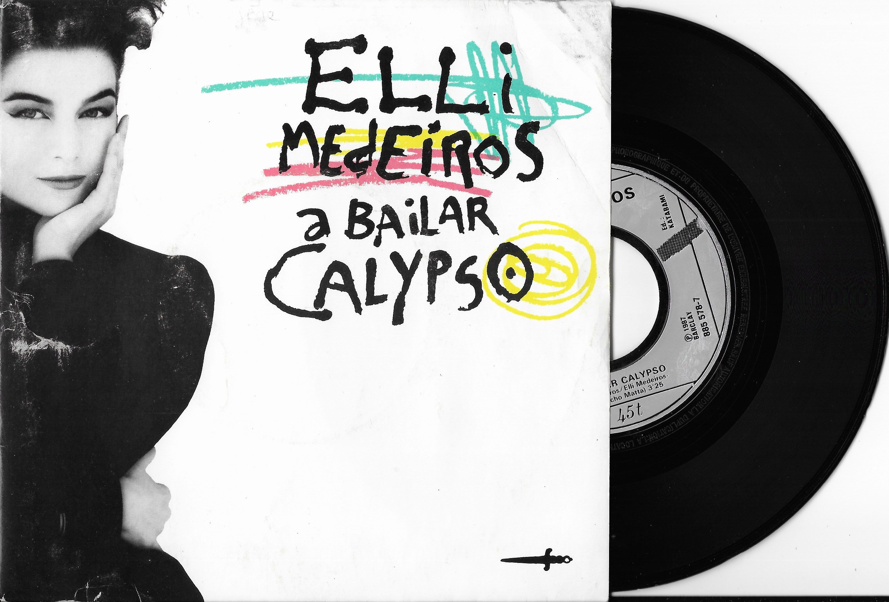 Disque Vinyle 45 tours Occasion - ELLI MEDEIROS - A Bailar Calypso ...