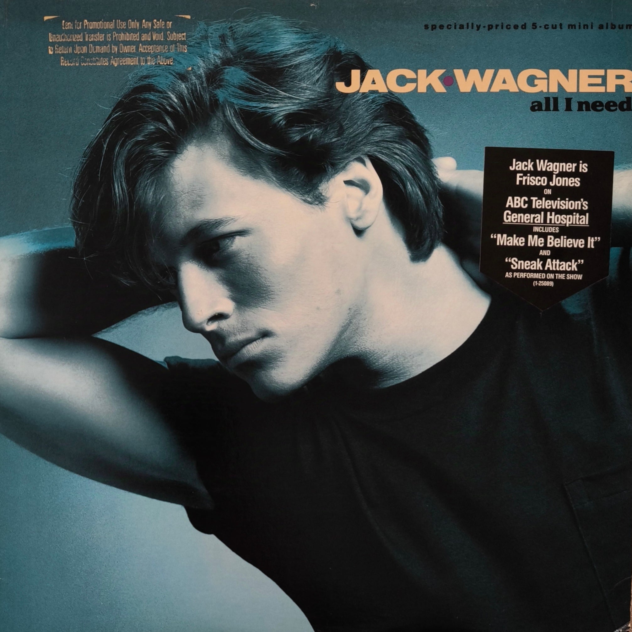 Disque Vinyle 33 tours Occasion - JACK WAGNER - All I Need – digg'O'vinyl