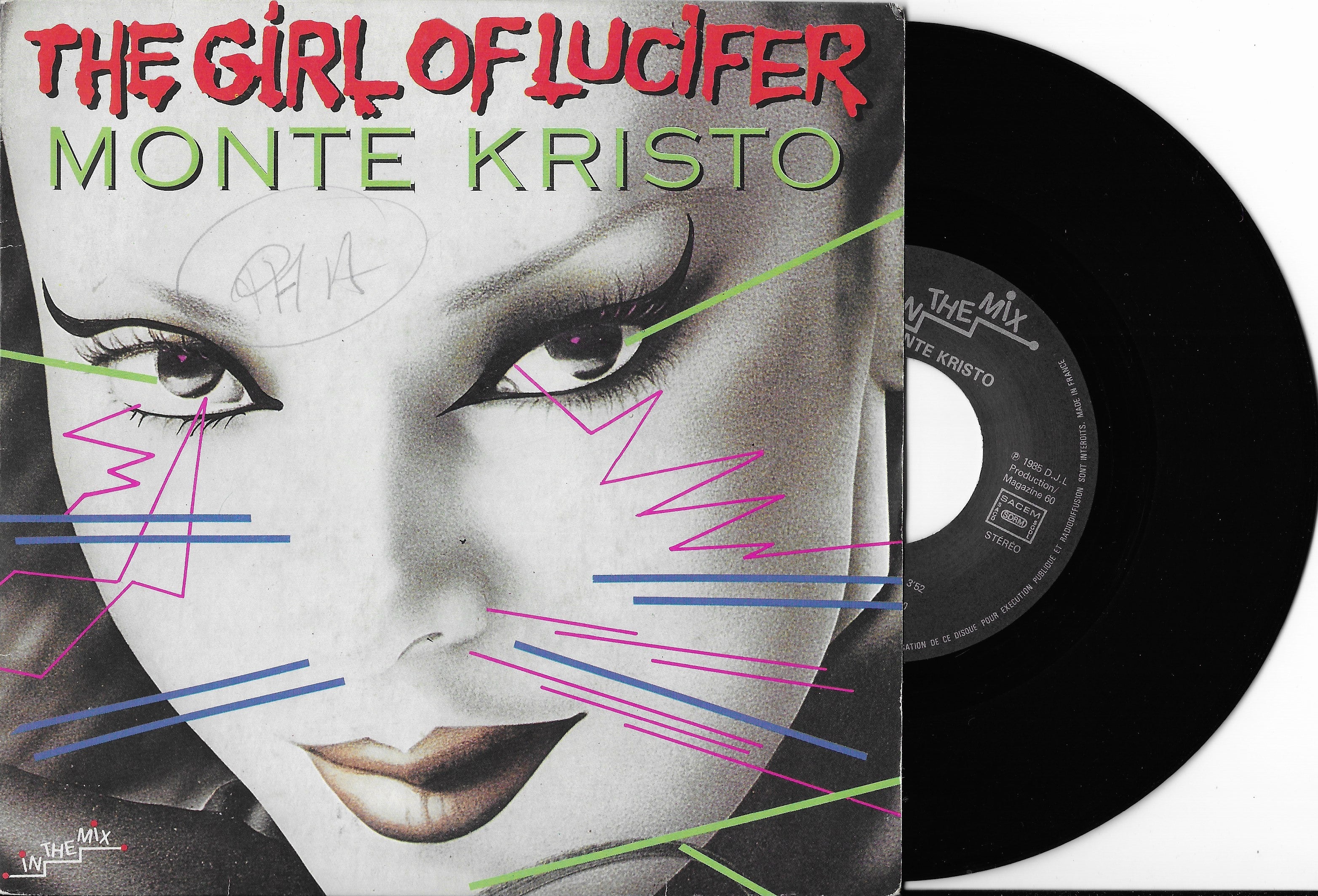 Disque Vinyle 45 tours Occasion - MONTE KRISTO - The Girl Of Lucifer ...