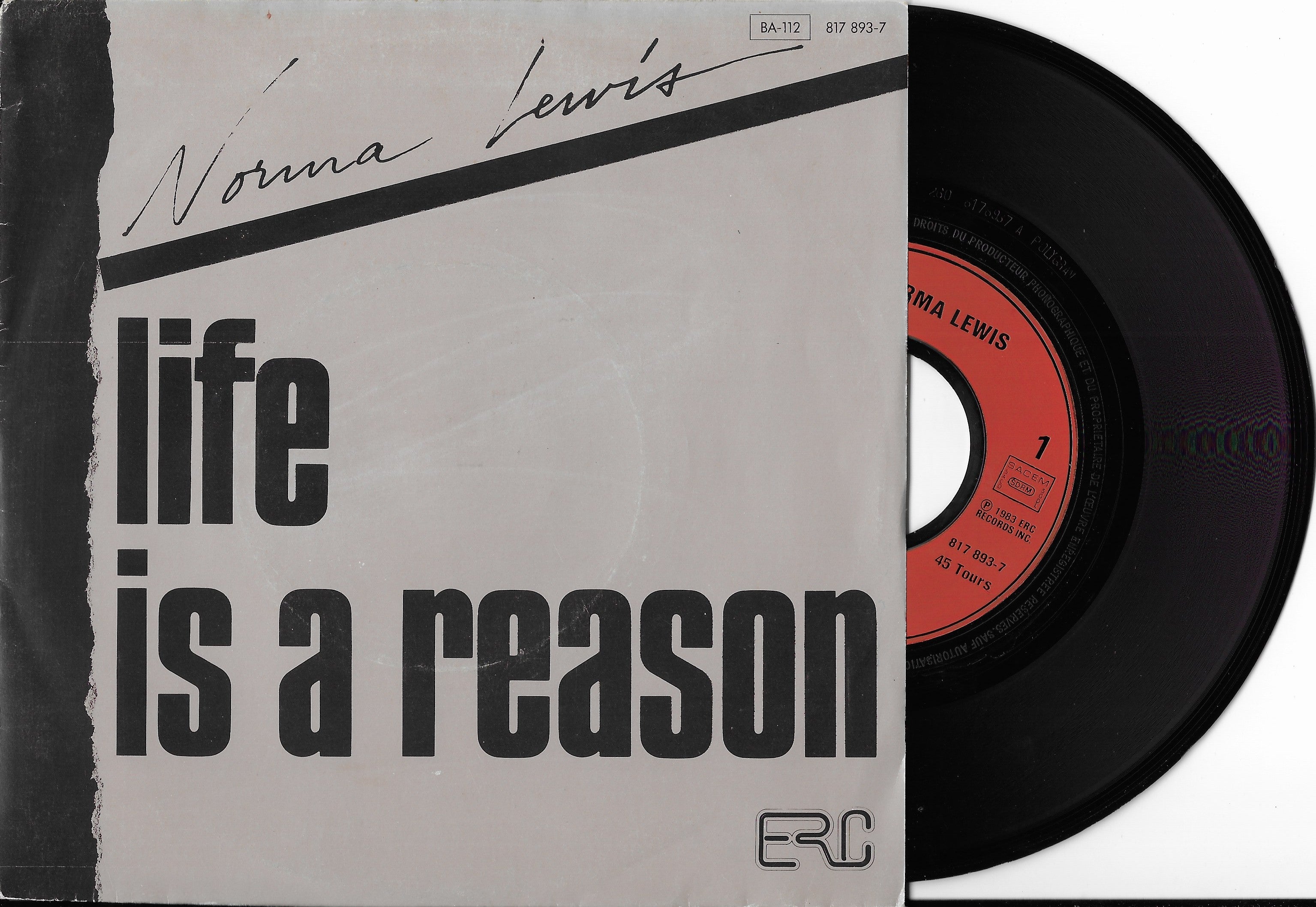 Disque Vinyle 45 tours Occasion - NORMA LEWIS - Life Is A Reason – digg ...