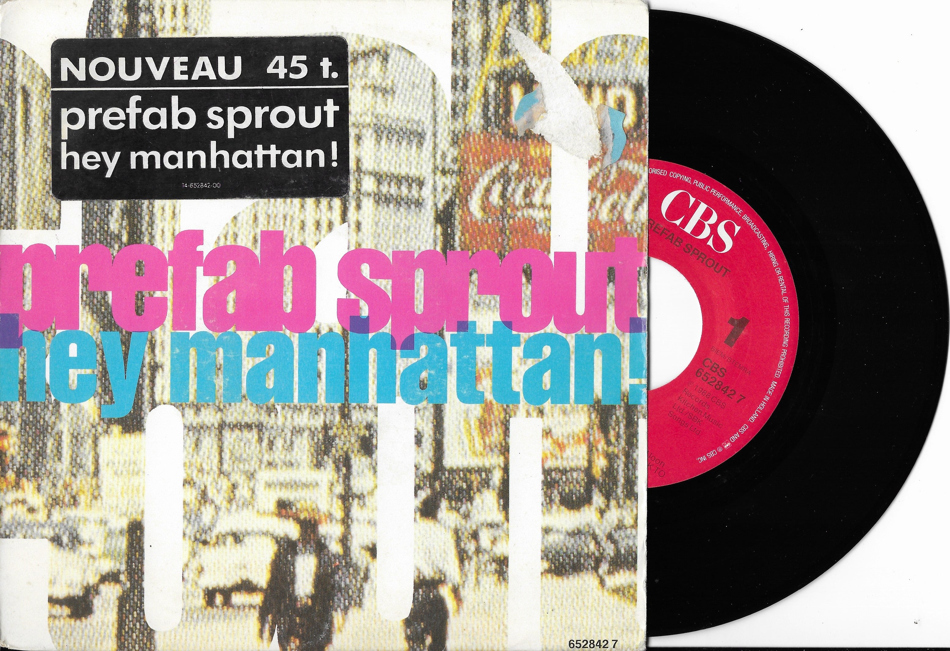 Disque Vinyle 45 tours Occasion - PREFAB SPROUT - Hey Manhattan! – digg ...