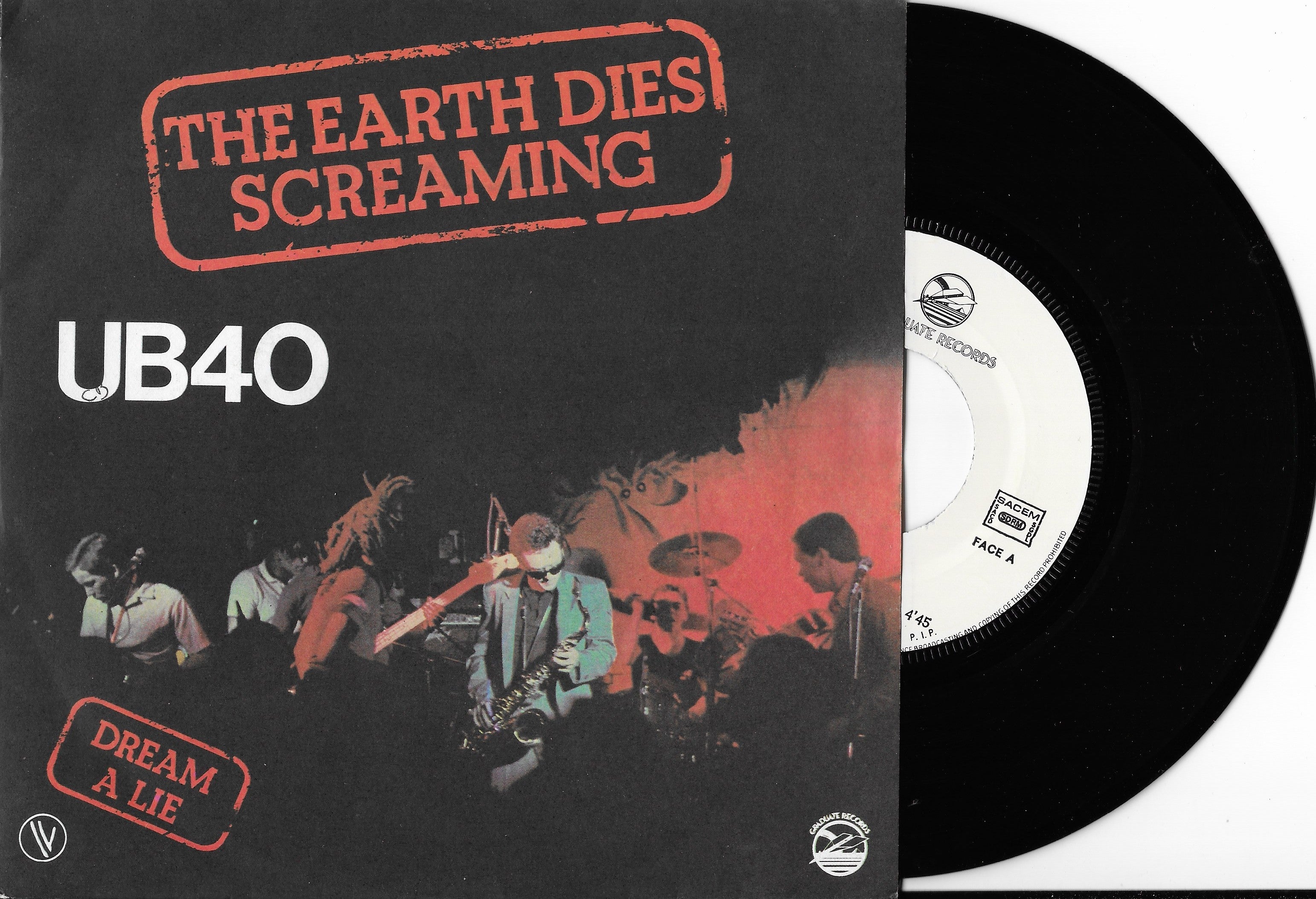 Disque Vinyle 45 tours Occasion - UB40 - The Earth Dies Screaming ...