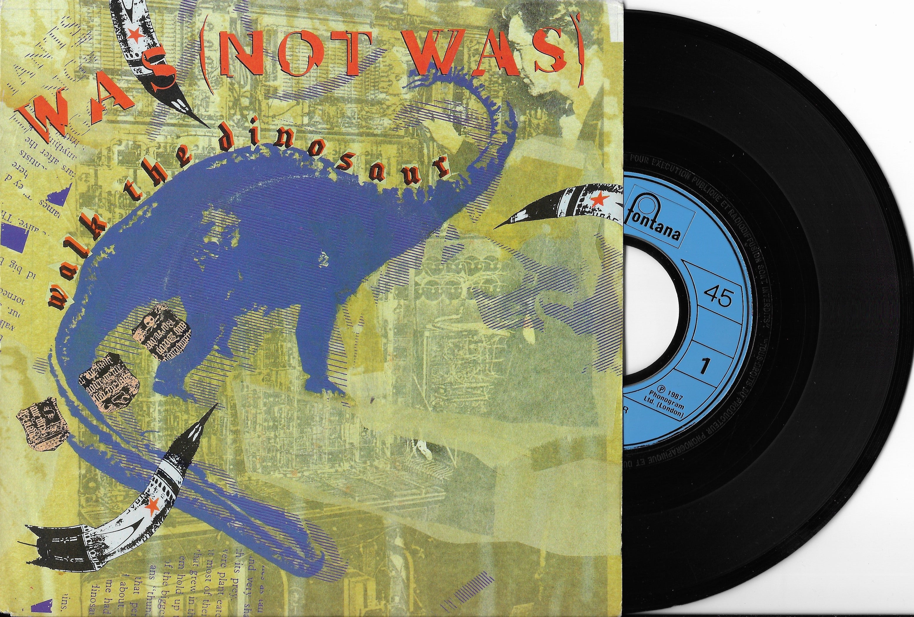 WAS (NOT WAS) - Walk The Dinosaur - Disque Vinyle 45 tours Occasion ...