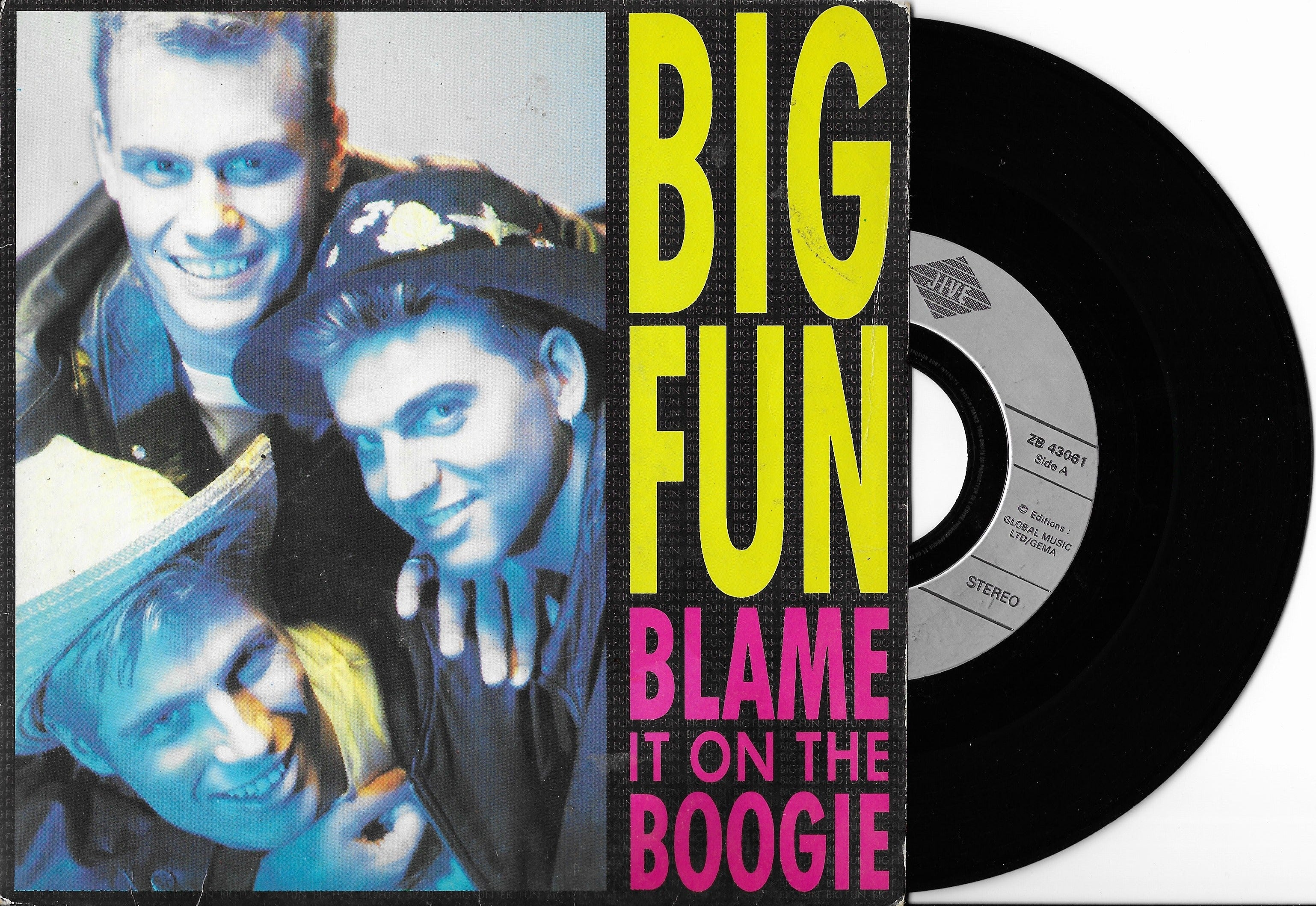Disque Vinyle 45 tours Occasion - BIG FUN - Blame It On The Boogie ...