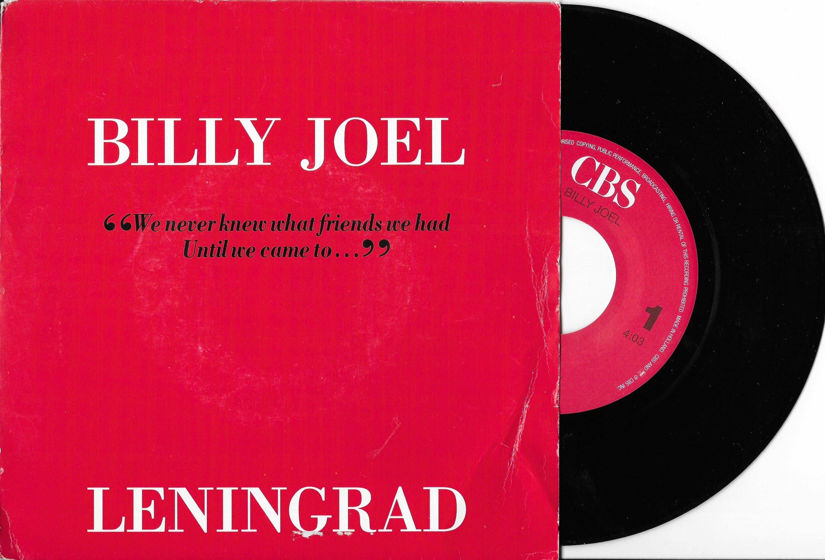 Disque Vinyle 45 tours Occasion - BILLY JOEL - Leningrad – digg'O'vinyl