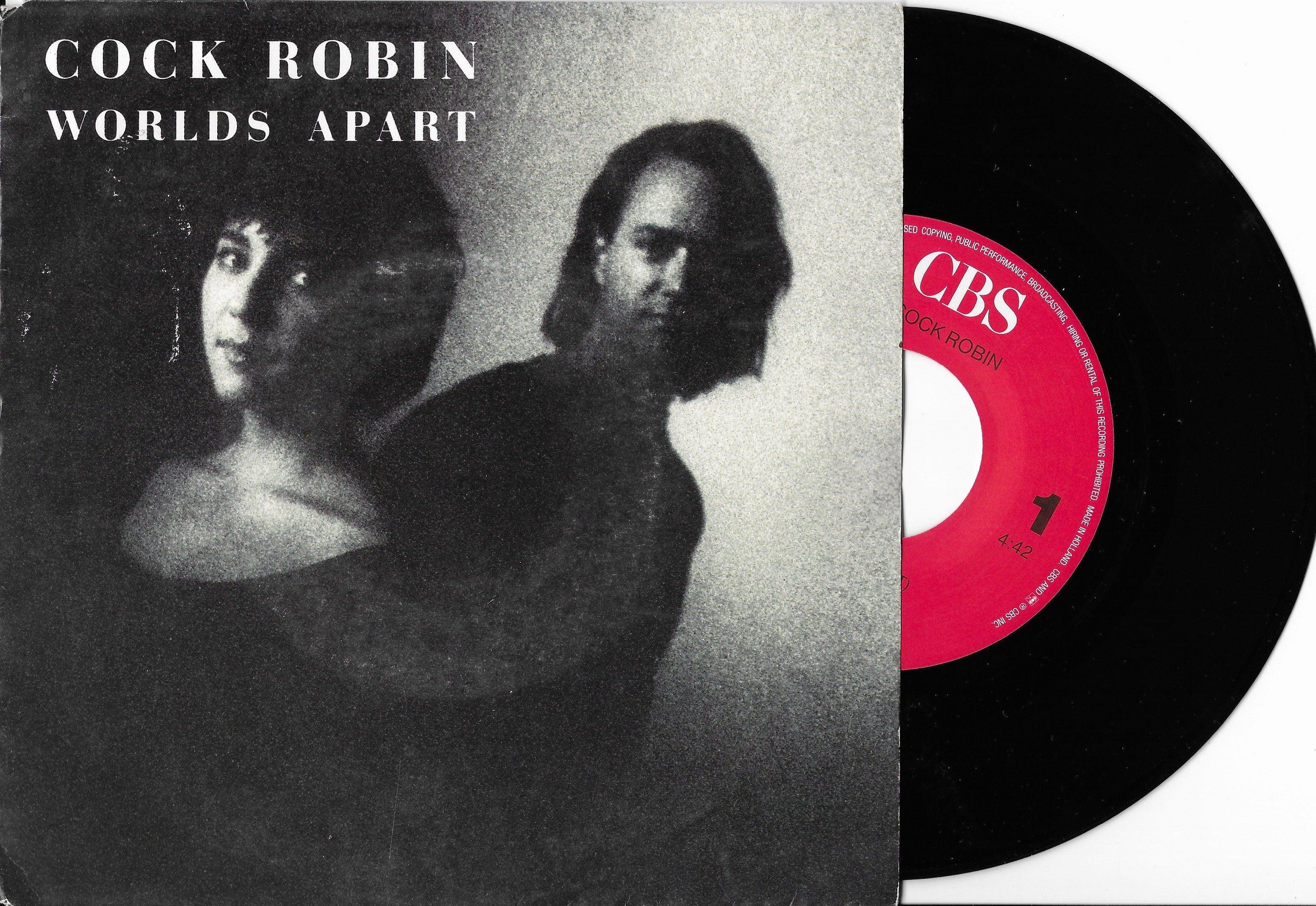 Disque Vinyle 45 tours Occasion - COCK ROBIN - Worlds Apart – digg'O'vinyl